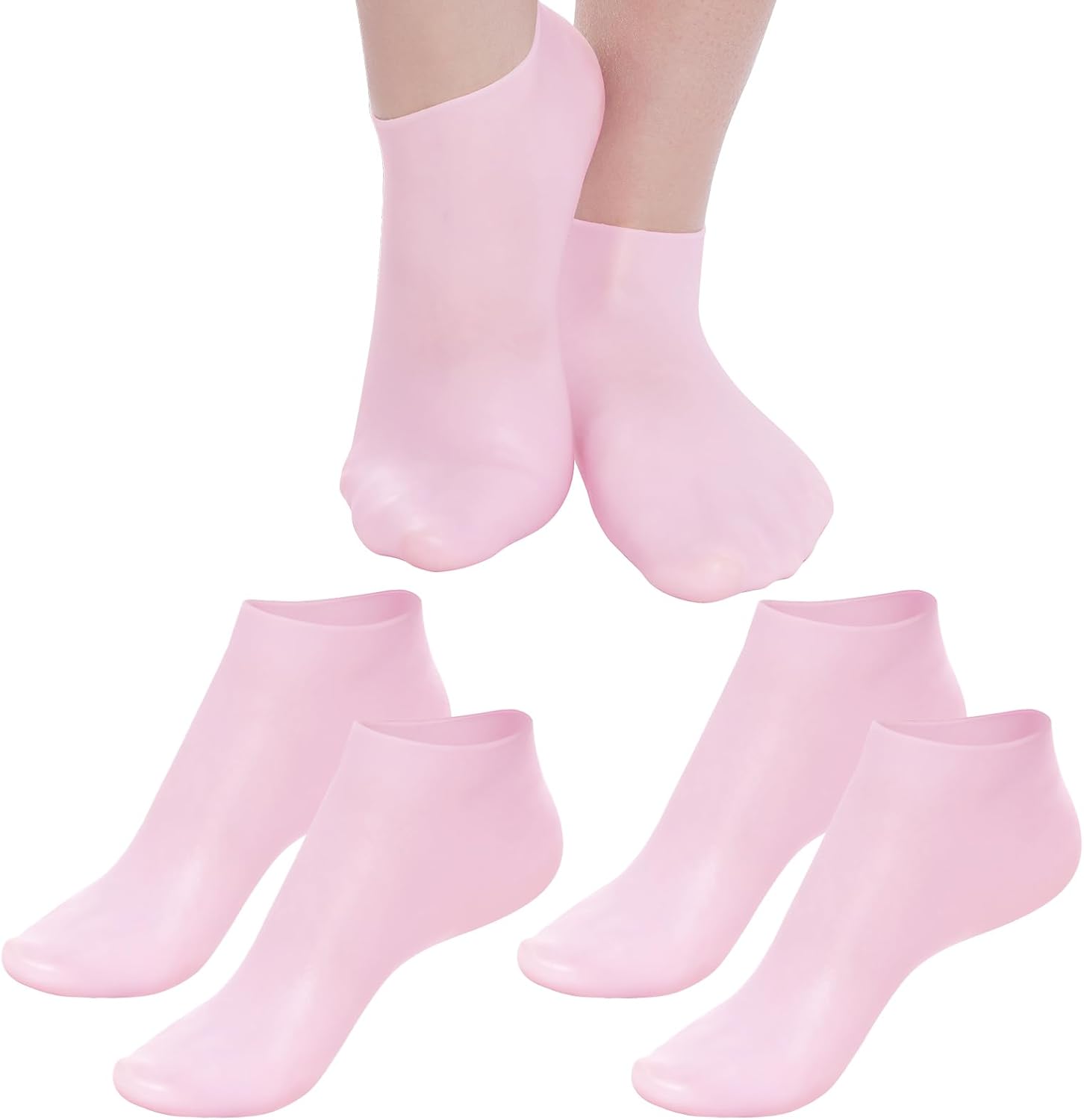 Amazon.com : Lystaii 2PCS Silicone Moisturizing Socks Women's Spa ...