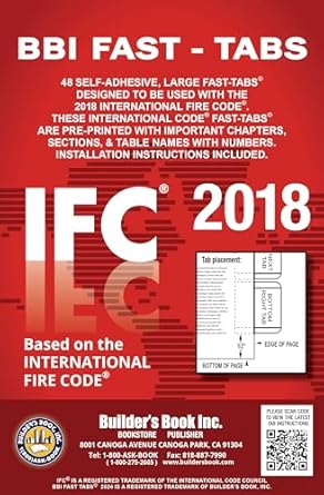 2018 International Fire Code (IFC) Fast Tabs: Builders Book Inc ...