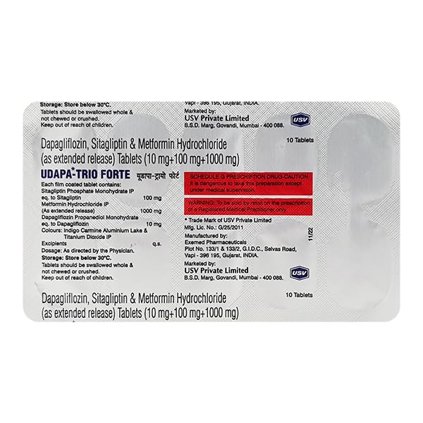 Udapa-Trio Forte - Strip of 10 Tablets : Amazon.in: Health & Personal Care