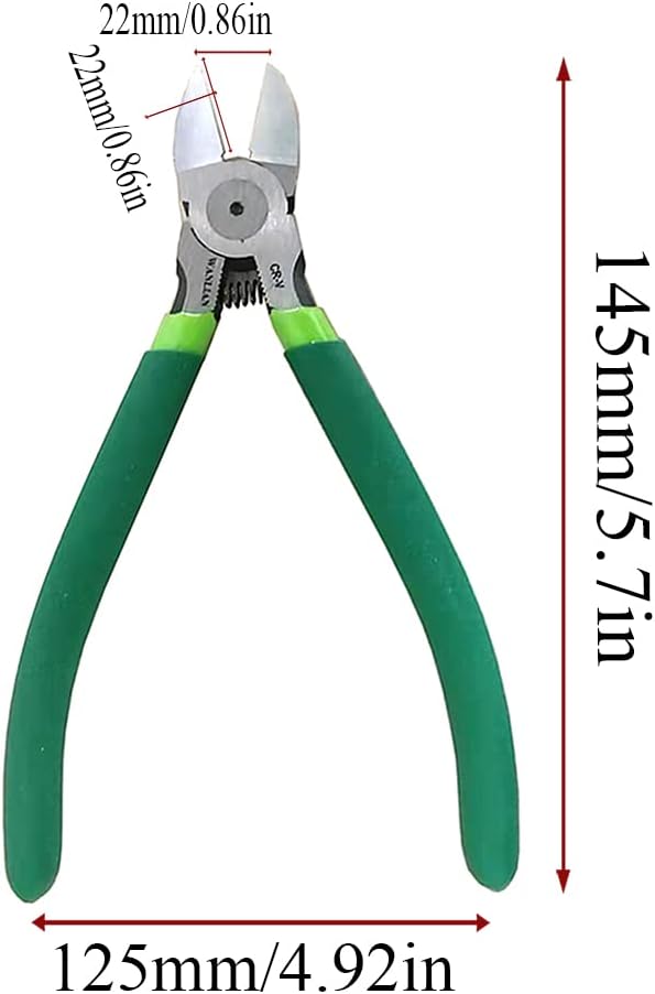 Wire Cutters, 6 Inches Flush Cut Nippers Angled Wire CuttingElectrical ...