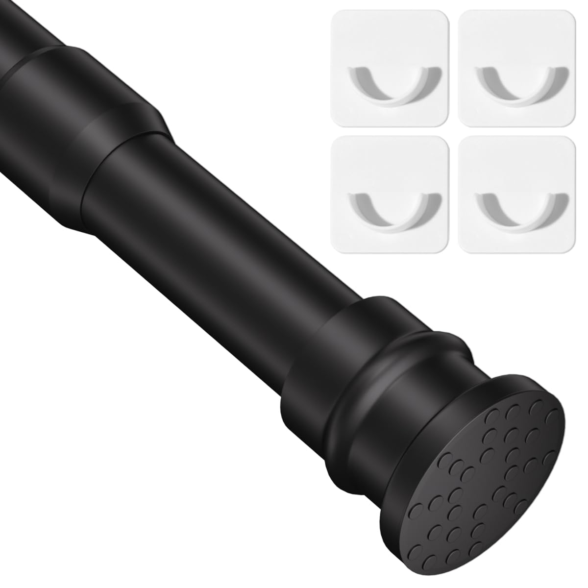 Amazon.com: 2 Pack Tension Rods Spring Tension Curtain Rod, 15.7 to 28 ...