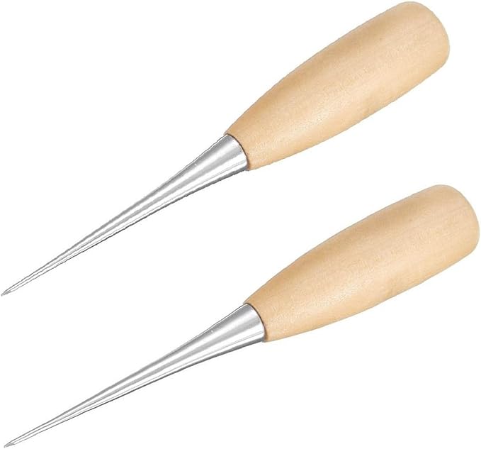 Amazon.com: Luwigs 2 Packs Leather Craft Awl Tools Alloy Steel Wood ...