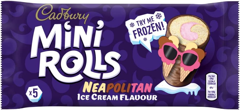 Cadbury 5 Mini Rolls Neapolitan Ice Cream Flavour : Amazon.co.uk: Grocery