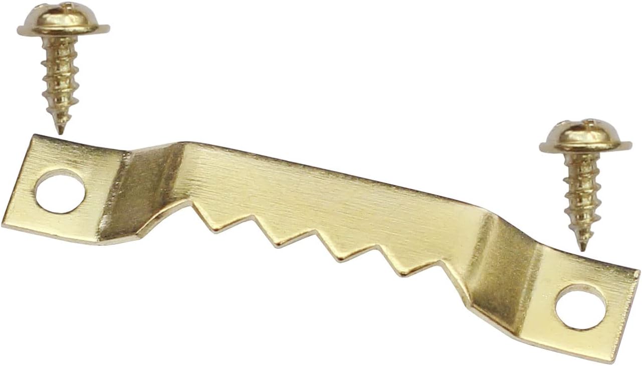 Sawtooth Picture Hangers, 50 pcs Small Picture Hanging Hook, Gold ...