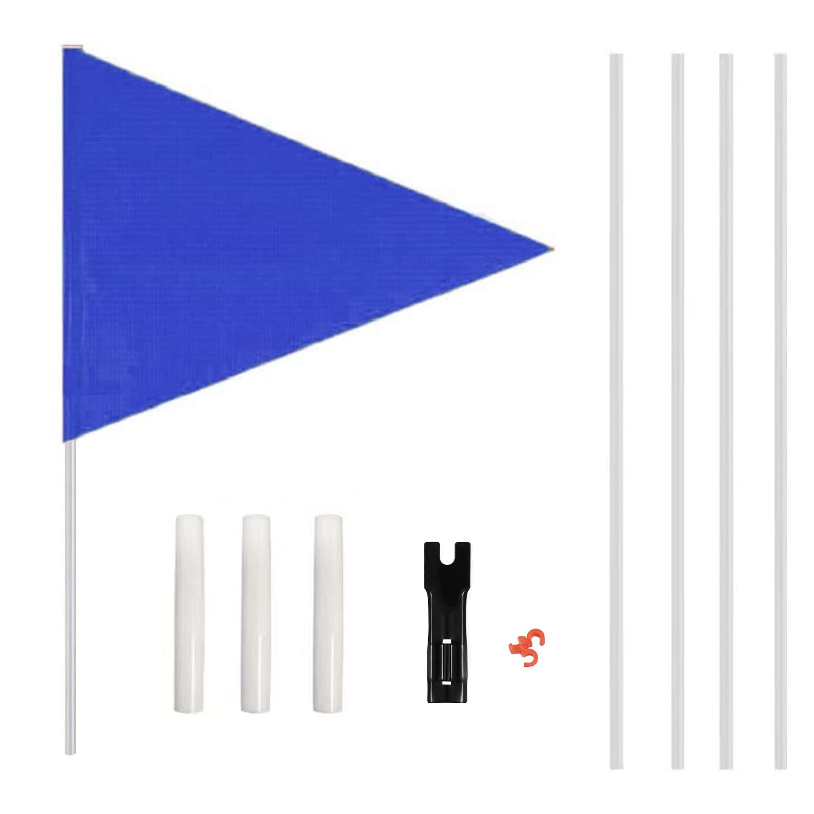 Bike Flags blue Safety Flag with Pole for Safety Fiberglass Pole ...