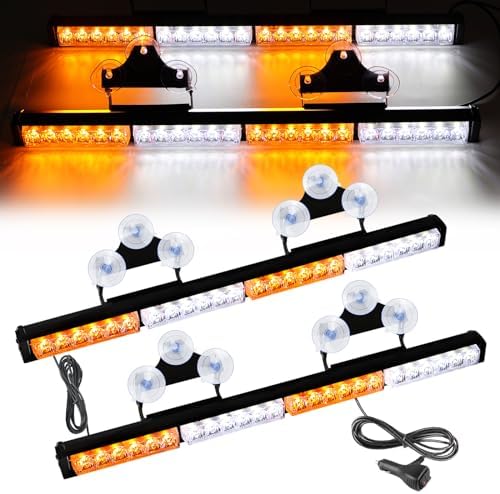 Amazon.com: AUTOXBERT 2×24 inch Emergency Strobe Light Bar Traffic ...