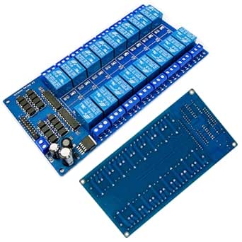 DEVMO 12V 16-Channel Relay Interface Board Module Optocoupler LED ...