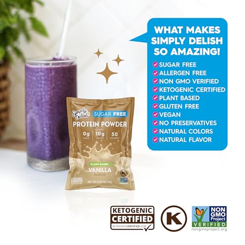 Snapklik.com : Simply Delish Plant-Based Protein Powder - Sugar Free ...
