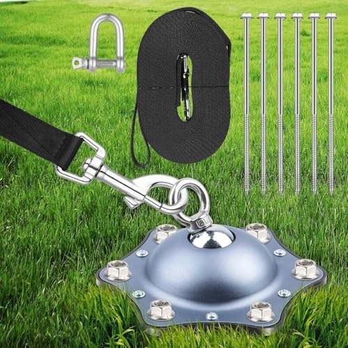 Amazon.com: iklekione Dog Tie Out Stake,360° Swivel Dog Stake-No Tangle ...