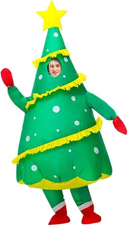 Inflatable Christmas Tree Costume for Adult, Blow up Christmas ...