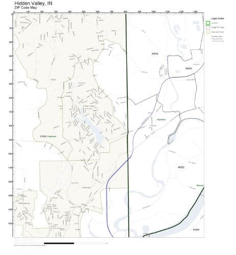 Zip Code Wall Map Of Hidden Valley In Zip Code | Desertcart Sri Lanka