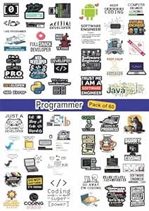 Computer Programmer Sticker | Set of 60 | Software Developer Sticker ...