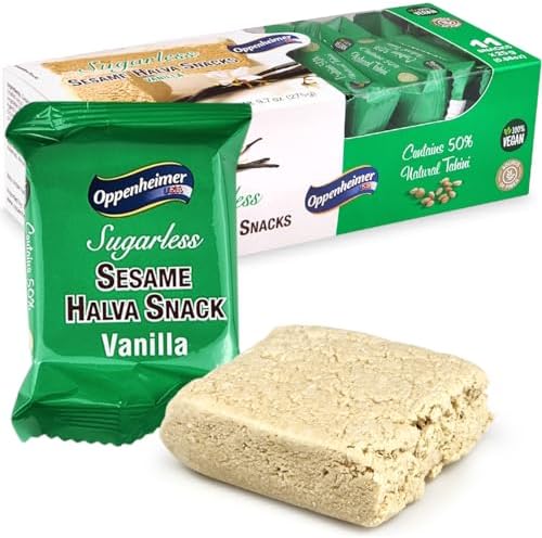 Amazon.com : Sugarless Sesame Halva Snacks Vanilla Flavors - Delicious ...