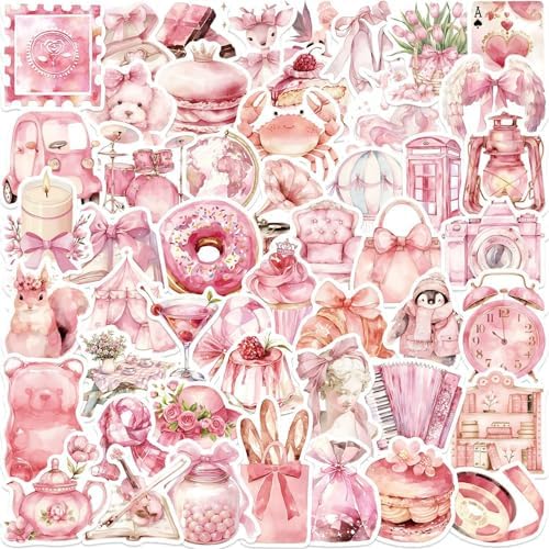 Amazon.com: WQOWEHI 120-Pack Coquette Stickers, Pink Coquette Aesthetic ...