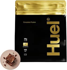Amazon.co.jp: Huel（ヒュエル）完全栄養プロテイン 1.51kg 52食 エンドウ豆プロテイン使用 チョコレートファッジブラウニー味 たんぱく質20g ビタミン＆ミネラル26種 ...