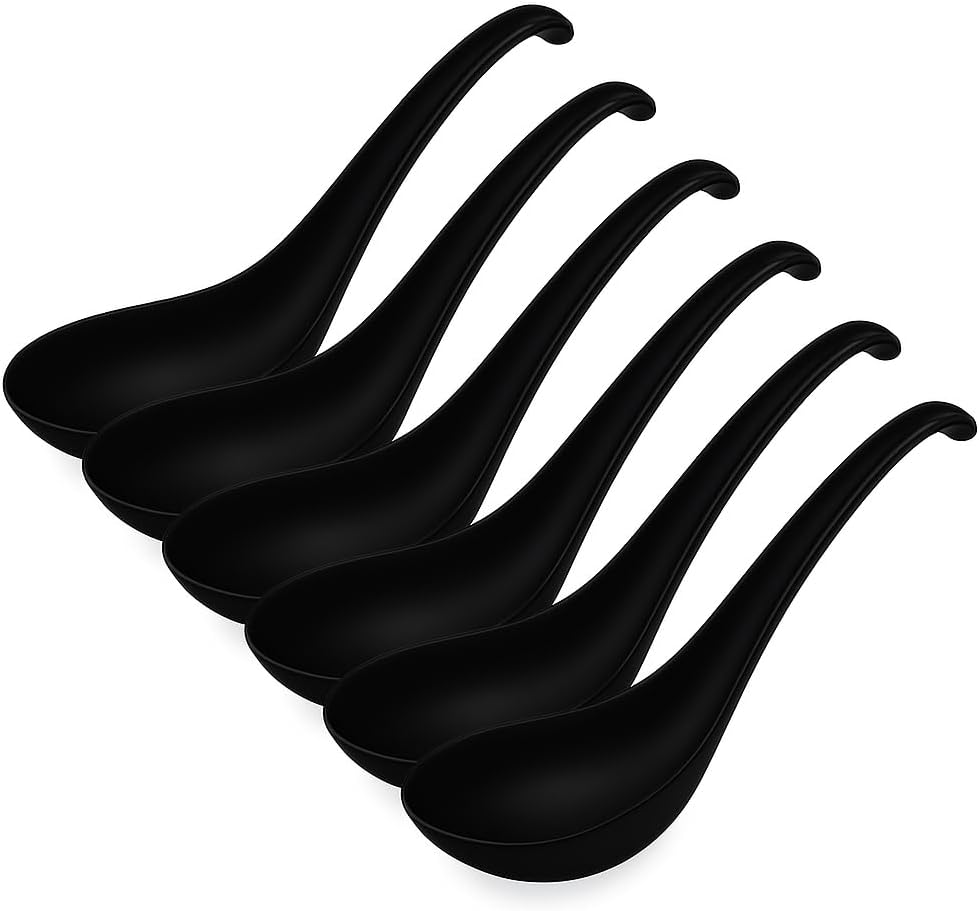 Amazon.com: KOLIBROX Asian Soup Spoons Set - Durable Melamine Spoon for ...