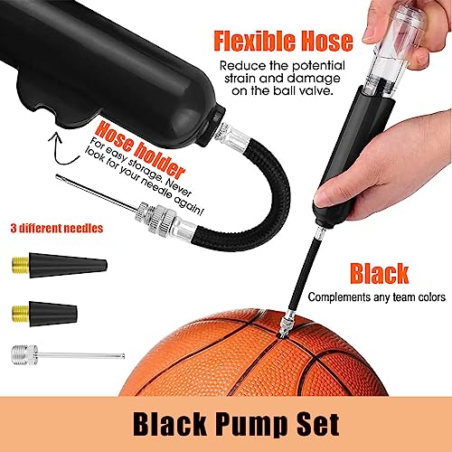 Ball Pump for Sports Balls, Dual Action Inflate Air Pump with 5 Needles ...