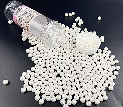 Sprinkles Edible White Pearl Sugar Candy 7mm Baking Cake Decorations ...
