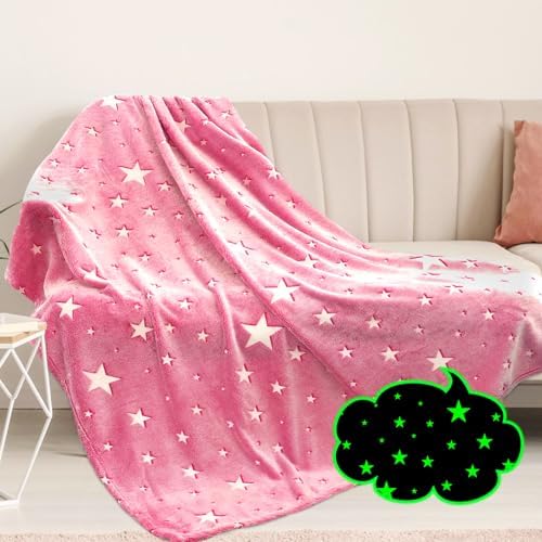Amazon.com: Glow in The Dark Blanket for Kids Unique Birthday Gifts for ...