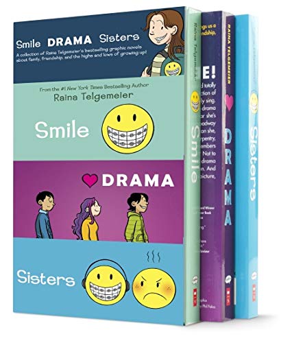 Smile, Drama & Sisters Boxed Set: Raina Telgemeier: 9780545858205 ...
