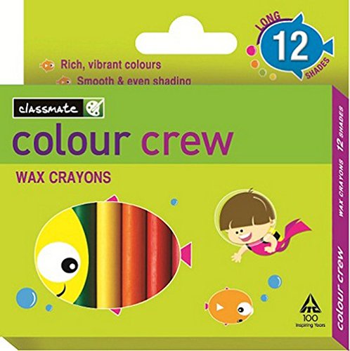 Classmate Wax Crayons-Long (12 Shades)|Multicolor : Amazon.in: Home ...