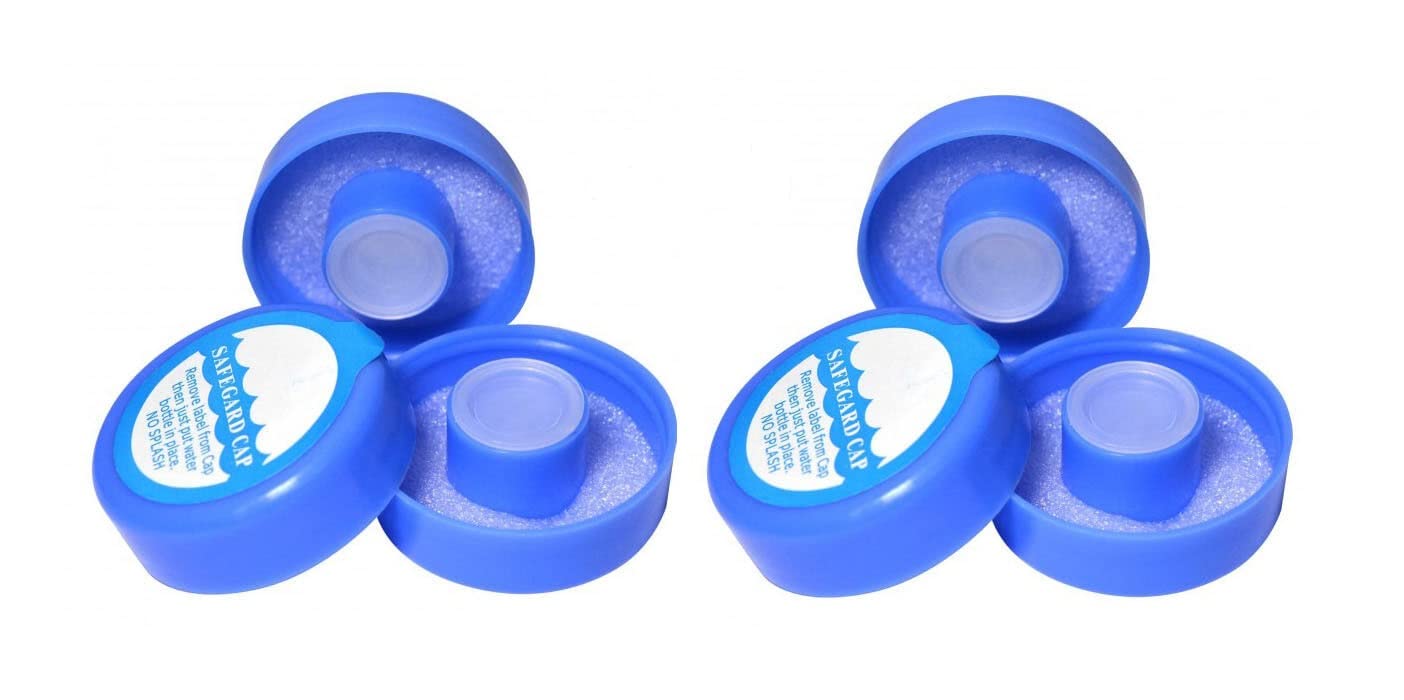 Amazon.com: 6PK Cap Water Bottle 48mm Snap On Caps Anti Splash No-Spill ...