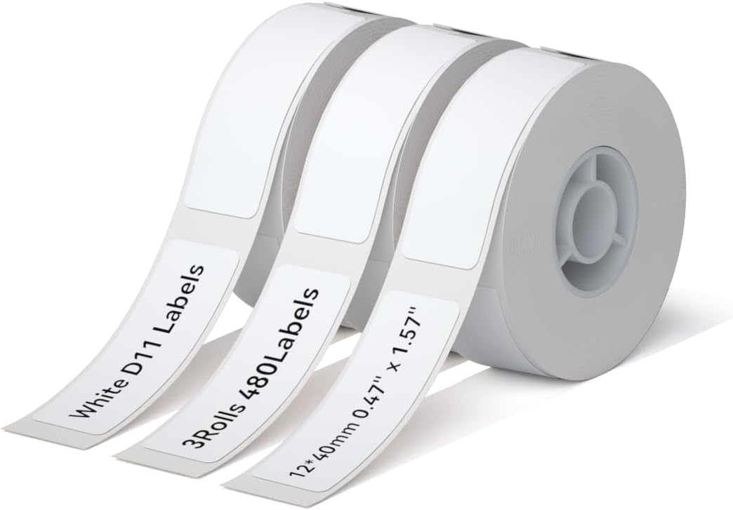 Amazon.com : LFPERT Label Maker Tape for HP2-S/3/4 - Black on White ...