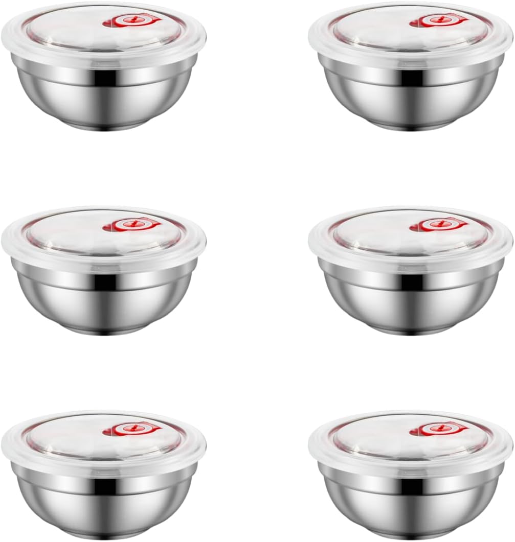 Amazon.com: Ceiteo 15 Oz Children's Stainless Steel Bowl with Lids Set ...