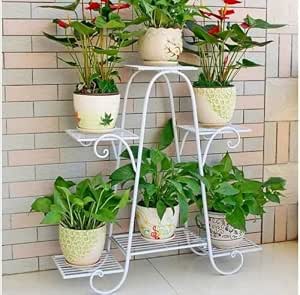 MYSALER Balcony Plant Stands with 6 Tiers for Both Indoor and Outdoor ...