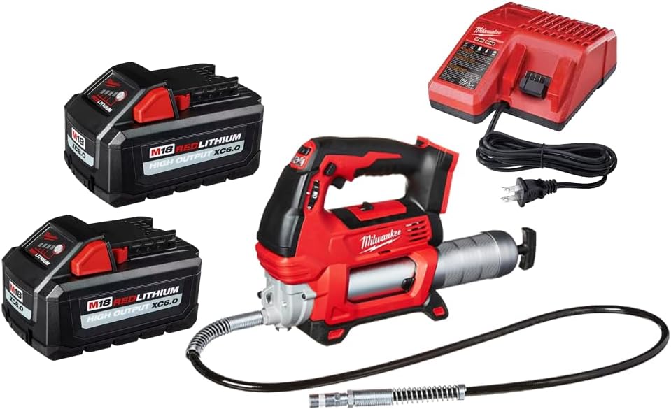 Amazon.com: Milwaukee Grease Gun Kit, Tool Combo Included 2646-20 ...