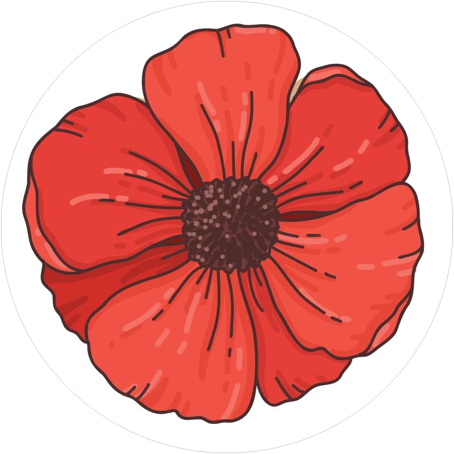 Lest we Forget Poppy Flower, Remembrance Day Sticker, Poppy Flower ...