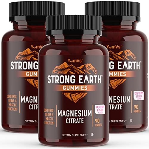 Amazon.com: Strong Earth - Magnesium Citrate Gummies for Adults 250mg ...