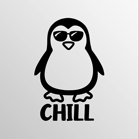 Amazon.com - Chill Penguin Vinyl Decal Sticker for Cars Trucks Windows ...