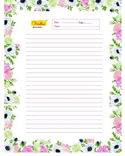 Vedha One Side Ruled Lines A4 Multipurpose Colour Paper Sheet for ...