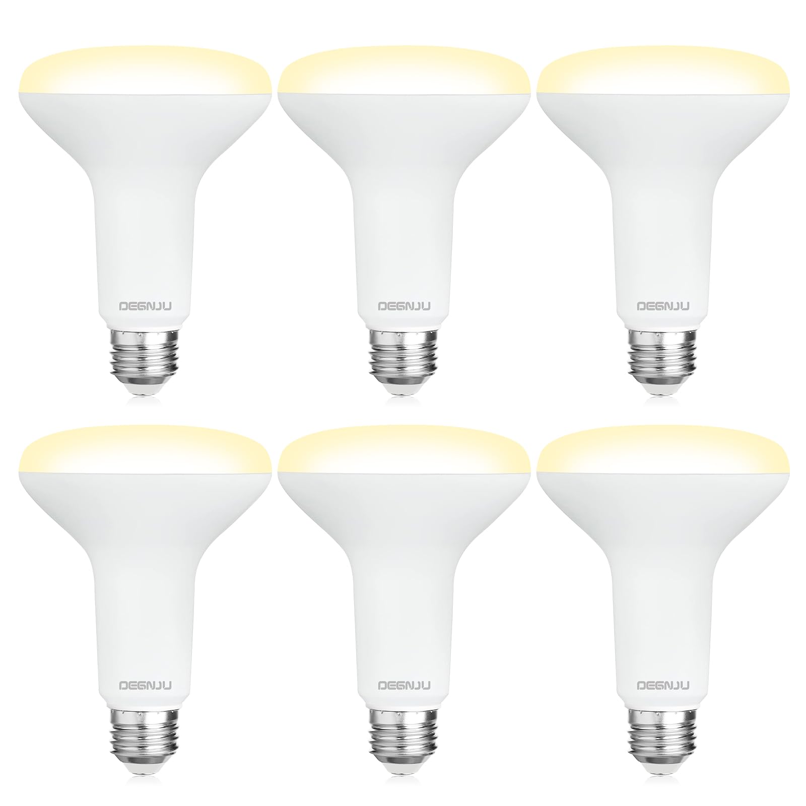 DEGNJU 6 Pack BR30 LED Recessed Light Bulb, Dimmable Indoor Flood Light ...