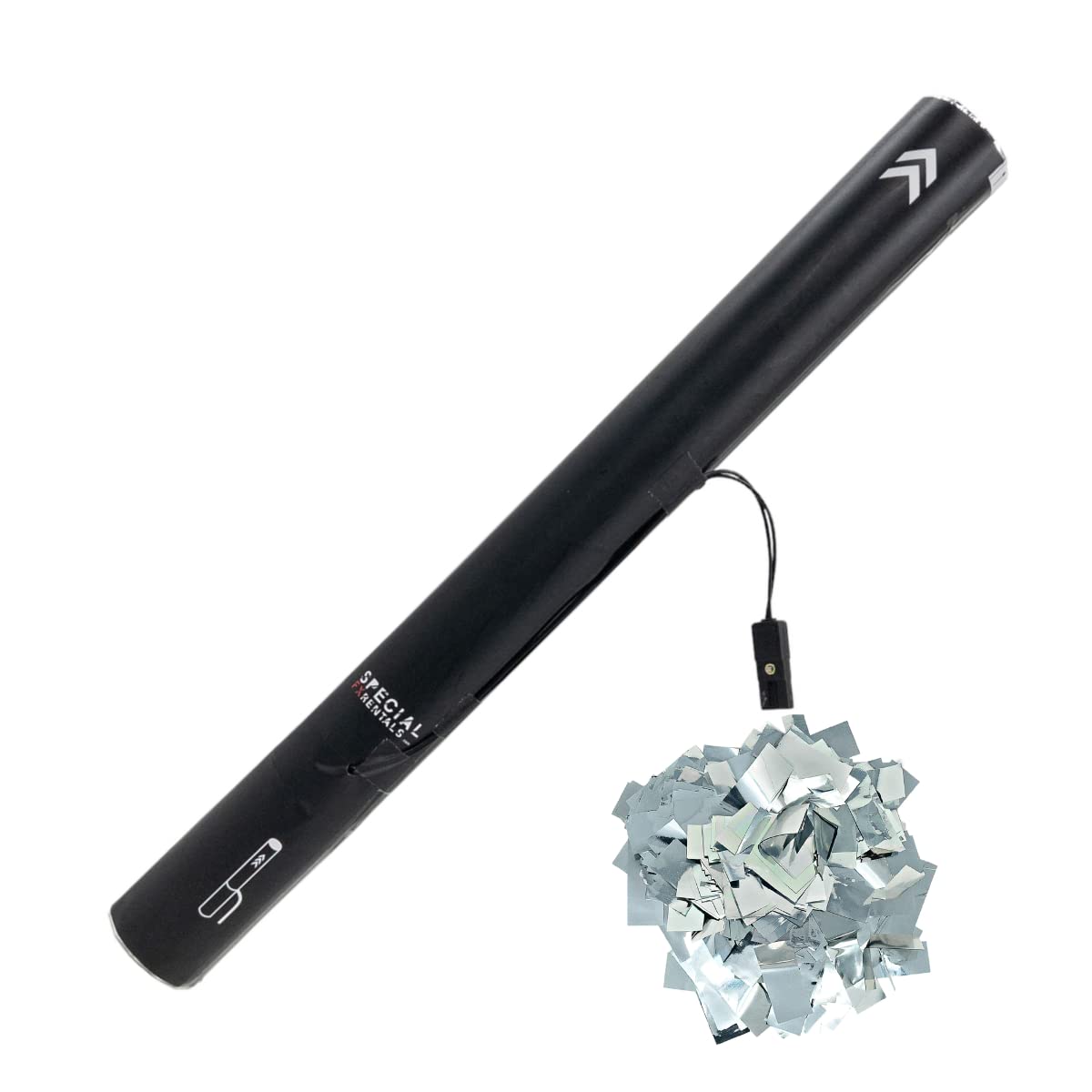 Amazon.com: 19" Electric E-Cartridge Confetti Cannon (Silver Metallic ...