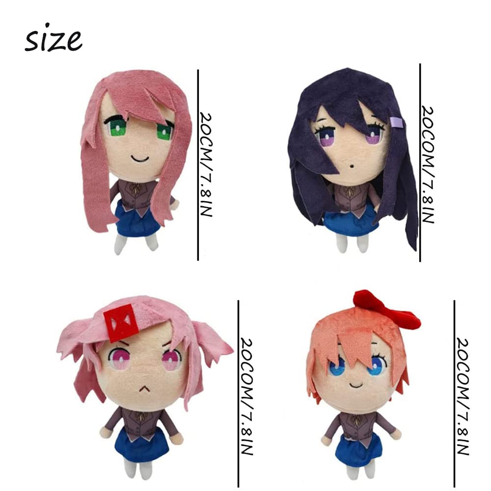 Doki Doki Literature Club Plush Cute Ddlc Sayori Yuri Natsuki ...
