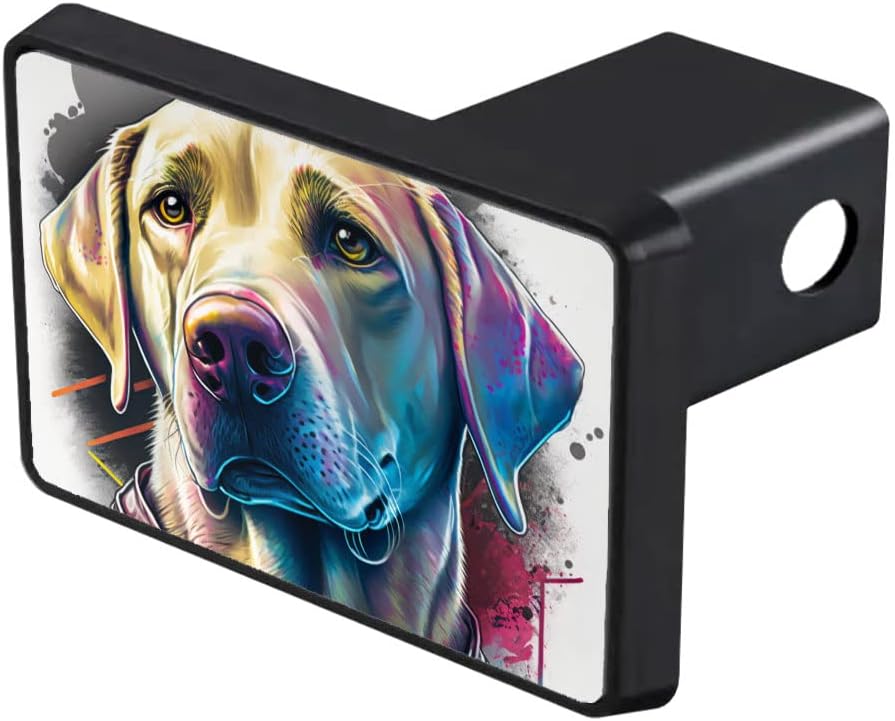 Amazon.com: Generic Labrador Paint Aluminum Multicolor Trailer Hitch ...