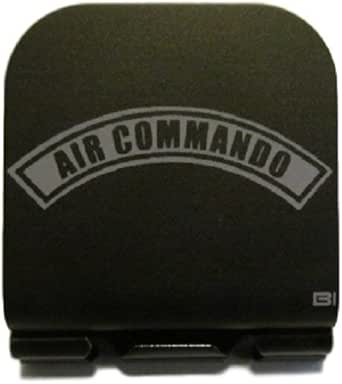 Air Commando Tab Laser Etched Hat Clip Black at Amazon Men’s Clothing store