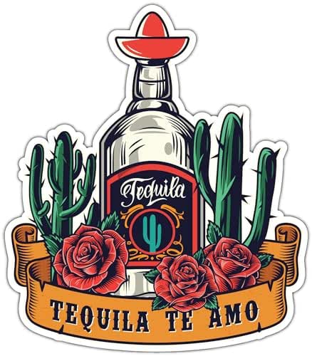 Amazon.com: Tequila Te Amo - Mexican Alcohol Bottle Vinyl Sticker Decal ...