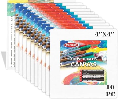 Zen Sangam Artists’ - Canvas Panels - 100% Cotton Gesso Primed - Size ...