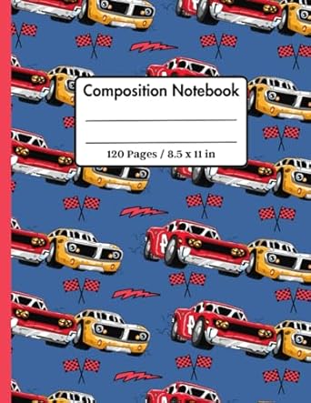 Composition Notebook: Boys Cool Car Themed Lined Composition Notebook ...