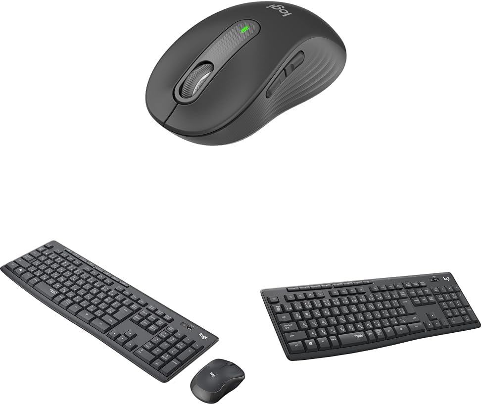 Amazon.co.jp: 【セット買い】ロジクール Signature M650MGR ワイヤレスマウス グラファイト M650 国内正規品 レギュラー + ワイヤレスマウス キーボード ...
