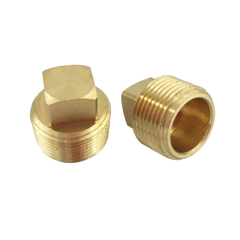 Snapklik.com : Legines NPT Pipe Plug Cored Brass Square Head 3/4" Male ...