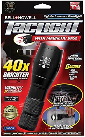 Bell+Howell 1381 Taclight High-Powered Tactical Flashlight with 5 Modes ...