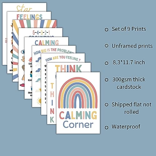 Buy Calming Corner Classroom Posters -Feelings Wheel Chart & Emotions ...
