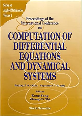 Buy Computation Of Differential Equations And Dynamical Systems: 4 ...
