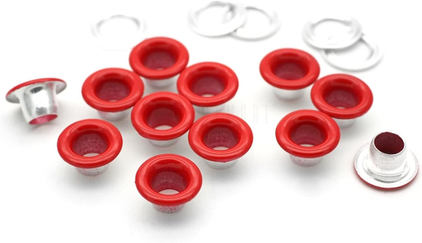 Amazon.com: CRAFTMEMORE 100pack 3/16" ID Colored Eyelets Grommets with ...