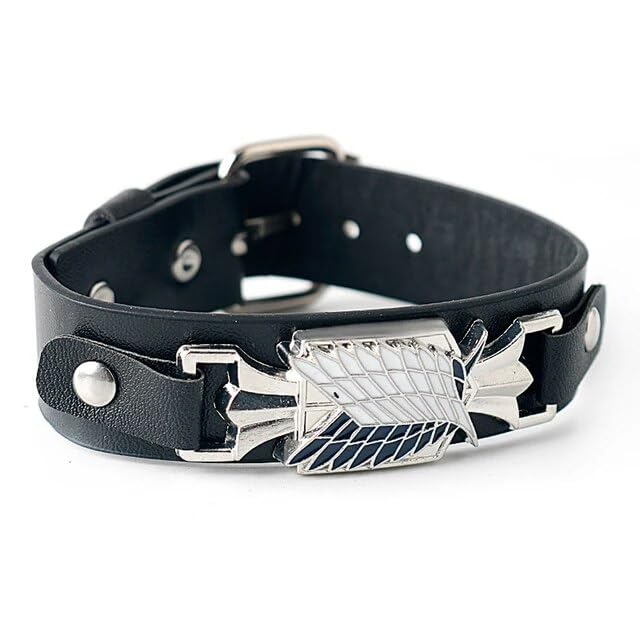 Buy RVM Jewels Anime Attack of Titan Leather Bracelet Cosplay Accessory ...