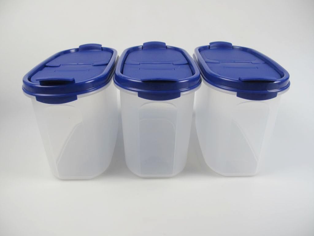 Tupperware 31232 Modular Dry Storage 1.1 L Blue with Container (3) Tubs ...